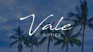 Vale Notice: Malcolm Campbell - RQYS