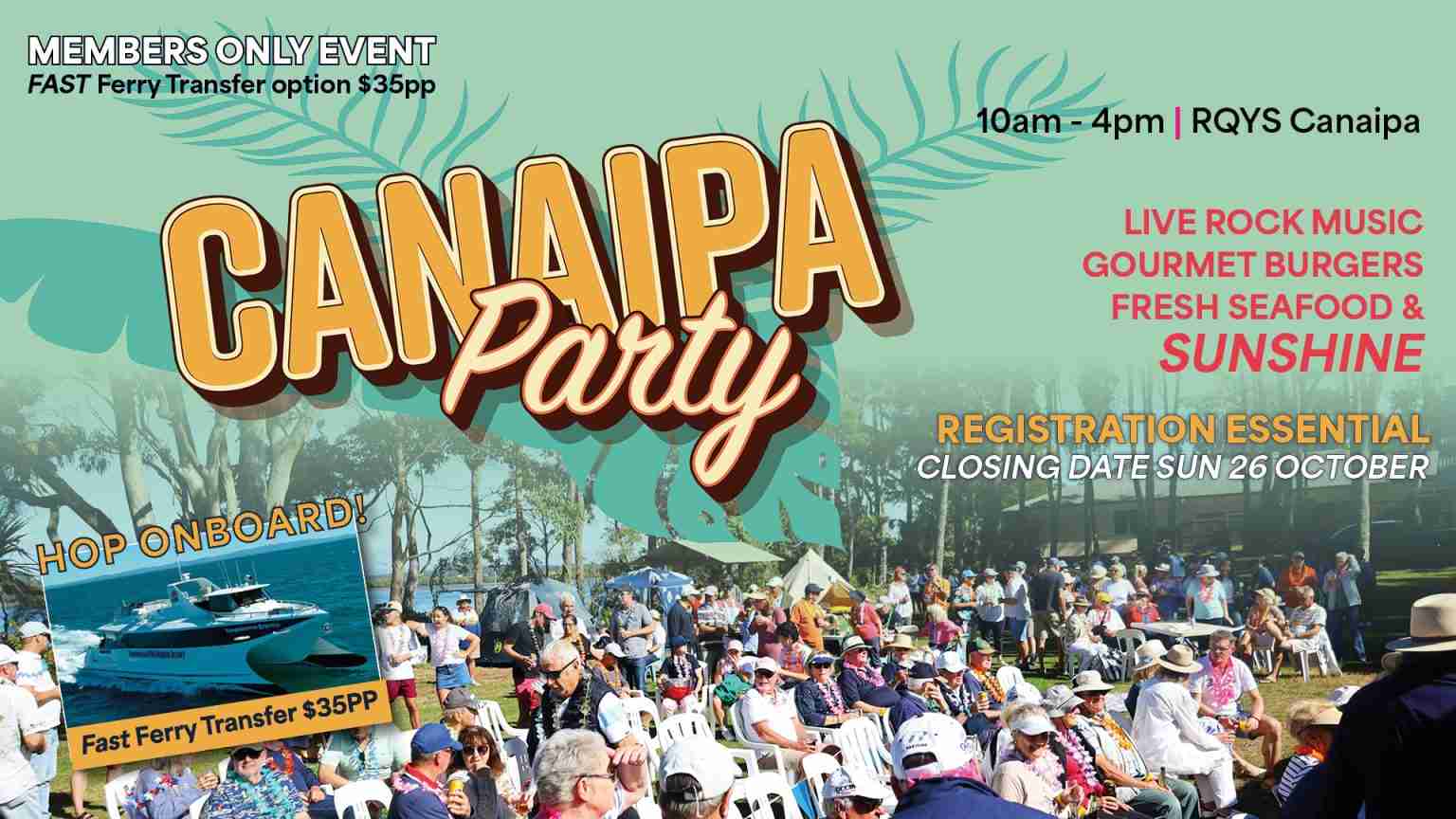 Canaipa Party! Member's Day 2nd November 2025 - RQYS
